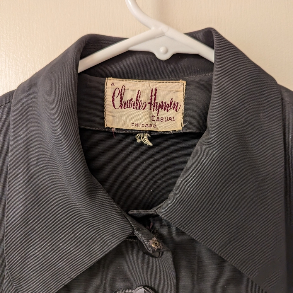 Vintage 1950's Charles Hyman Chicago Sharkskin Fabric… - Gem